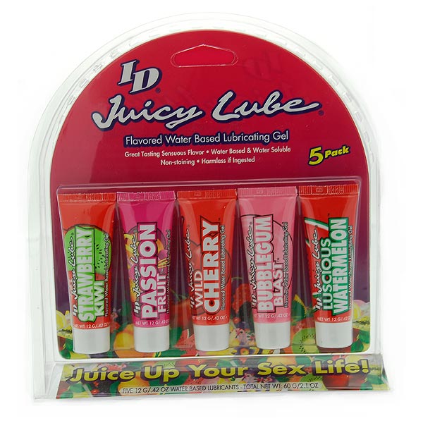 Juicy Lube 5 Tube Pack Flavoured Lubricants - Life's Too Fun